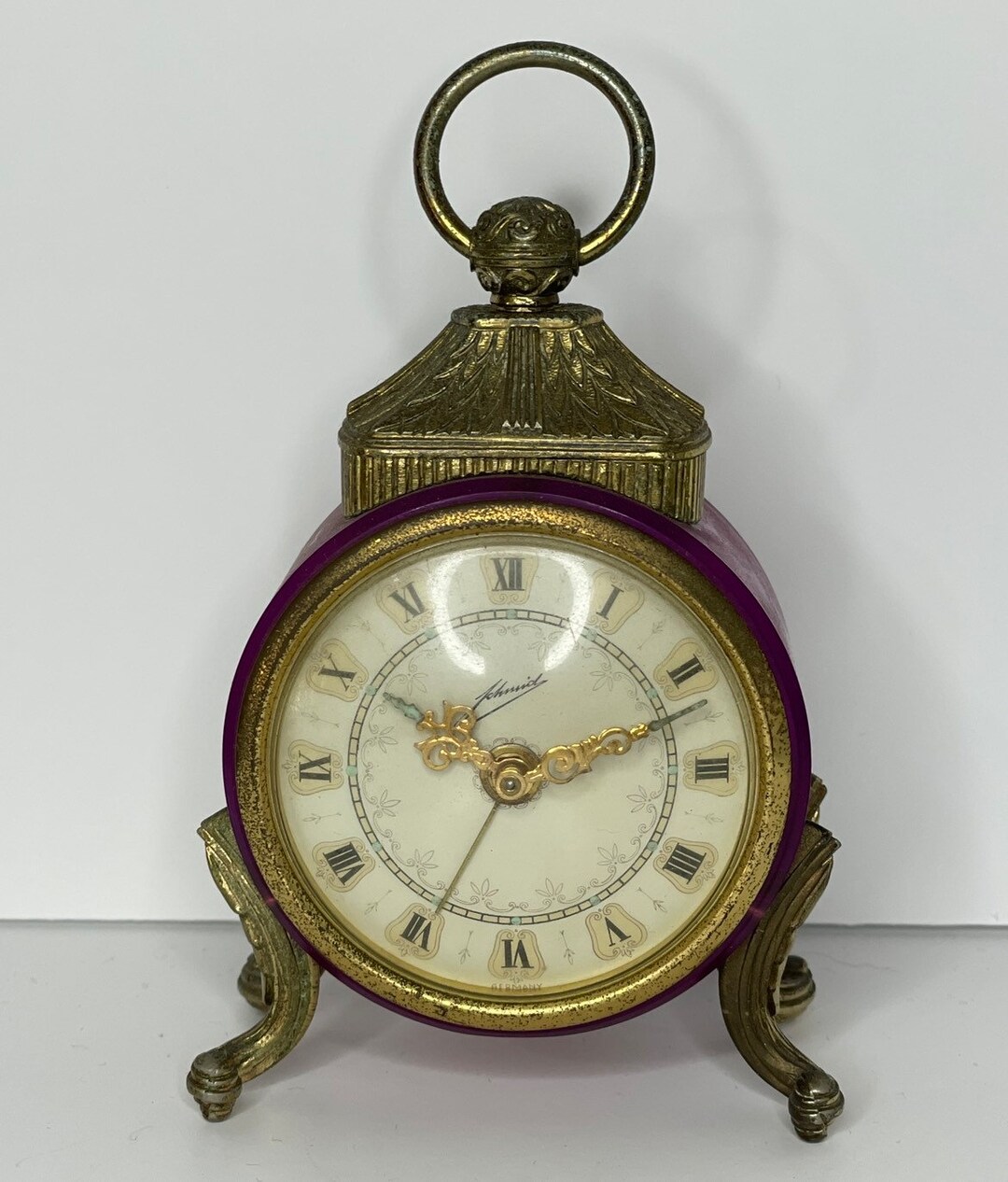 Johmid Germany Vintage Brass & Plastic/lucite? Pink Alarm Clock Tested ...