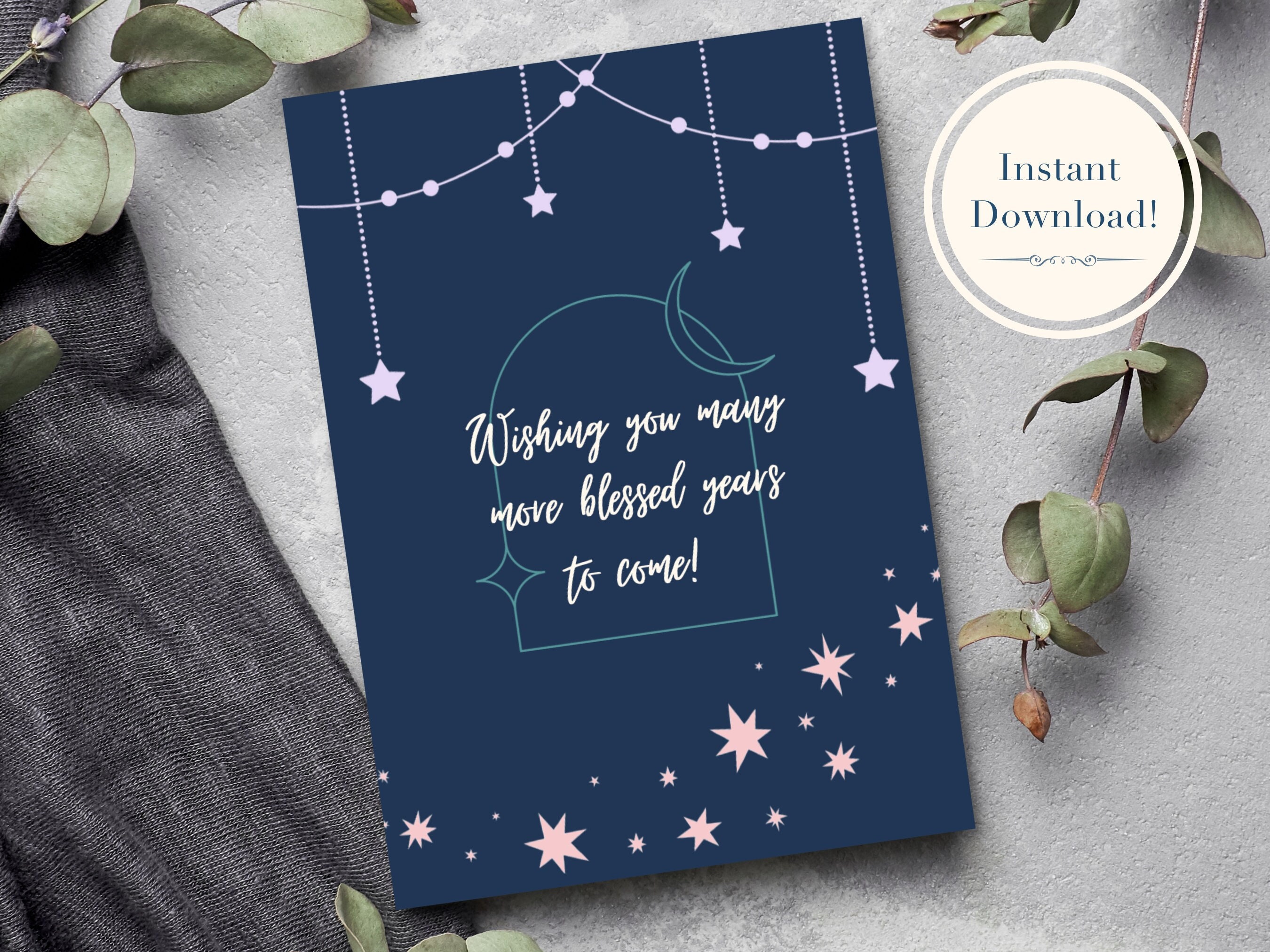 Islamic Birthday Card | Islamic Cards Printable | Islamic Gifts ...