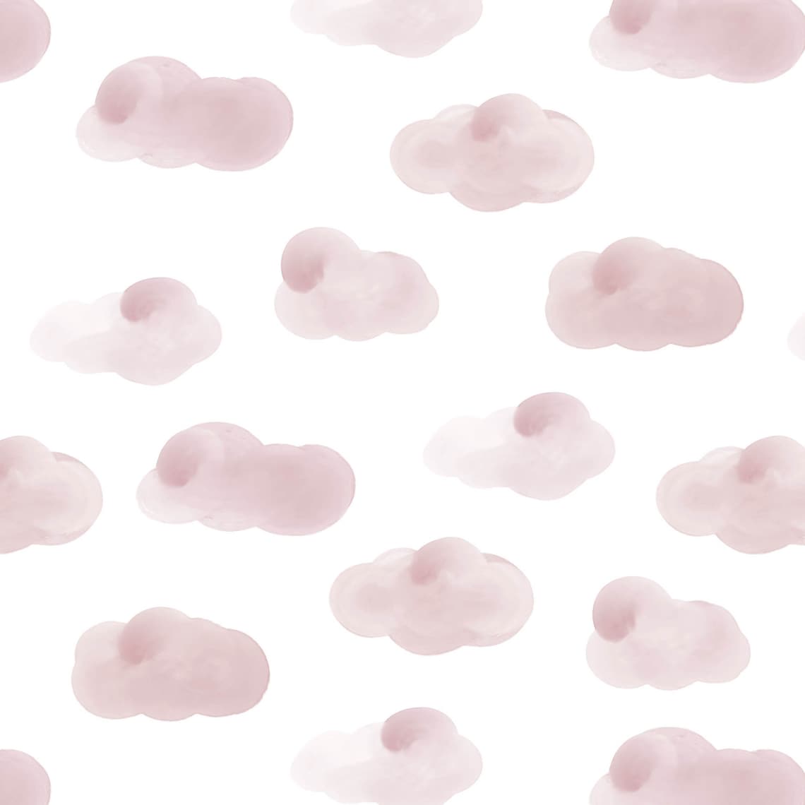 Pink Clouds Clipart Seamless Design. Pattern Design. Summer, Sky, Cloud ...