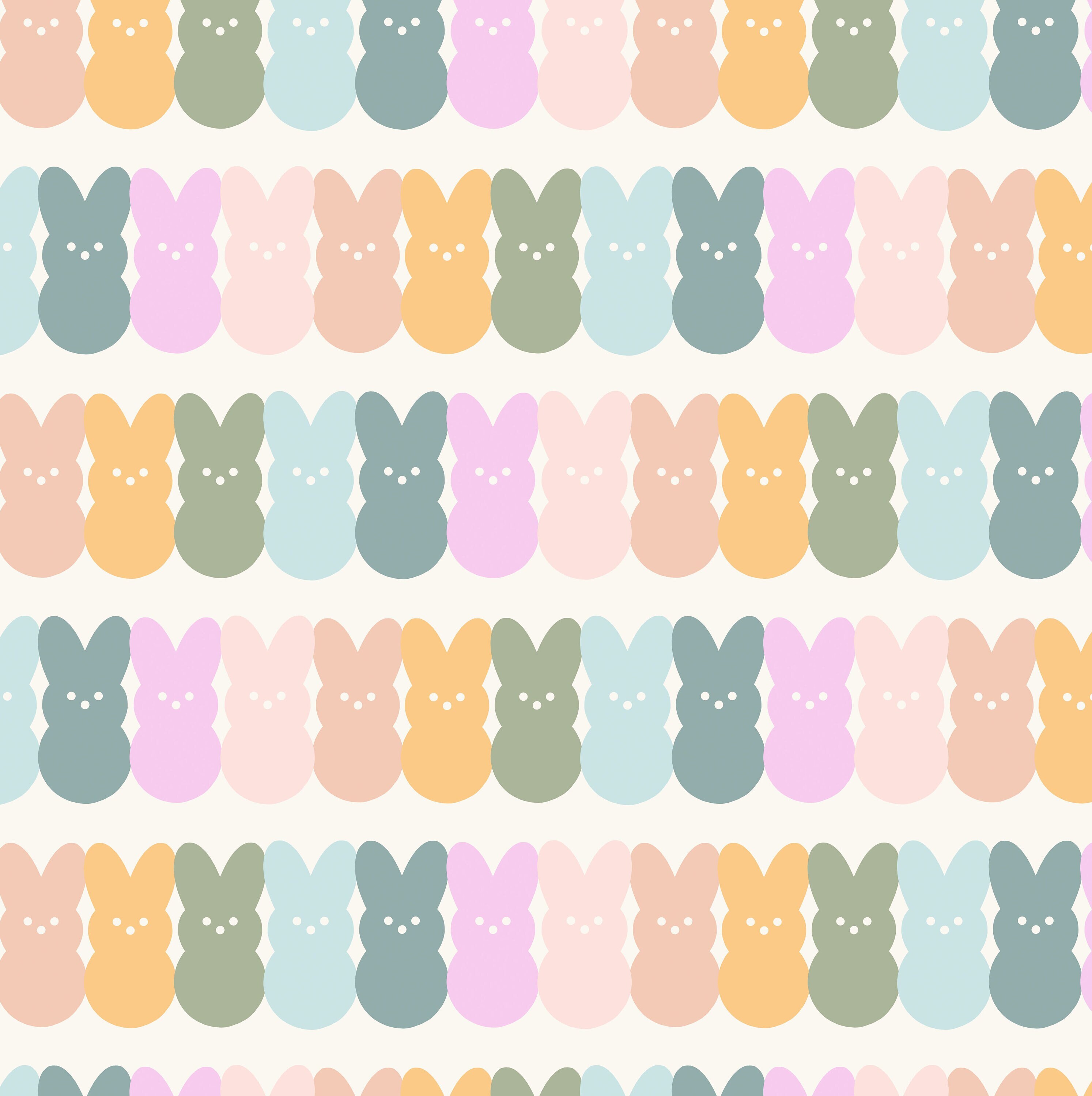 Pastel Easter Bunnies Seamless Pattern Design Digital File Clipart ...