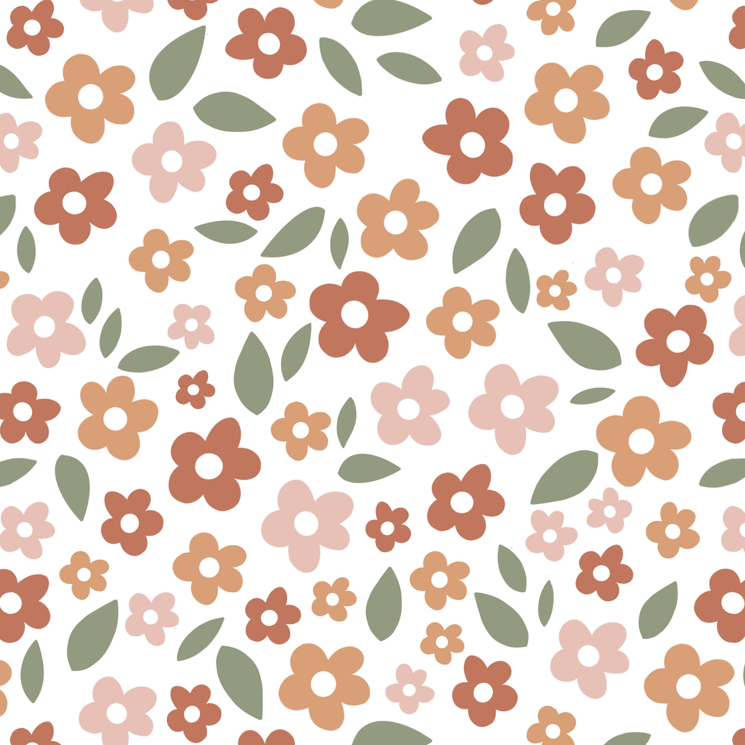 Summer Ditsy Flowers Seamless Pattern Design Digital File Clipart. Boho ...