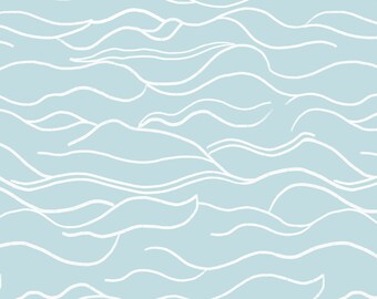 Blue Watercolor Waves Clipart Hand Painted Waves Ocean - Etsy