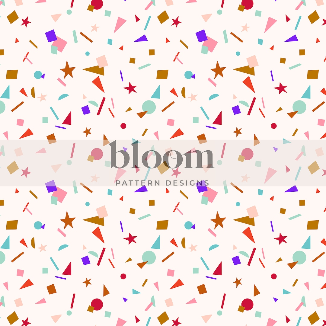 Birthday Party Seamless File - Birthday Confetti Pattern Design ...