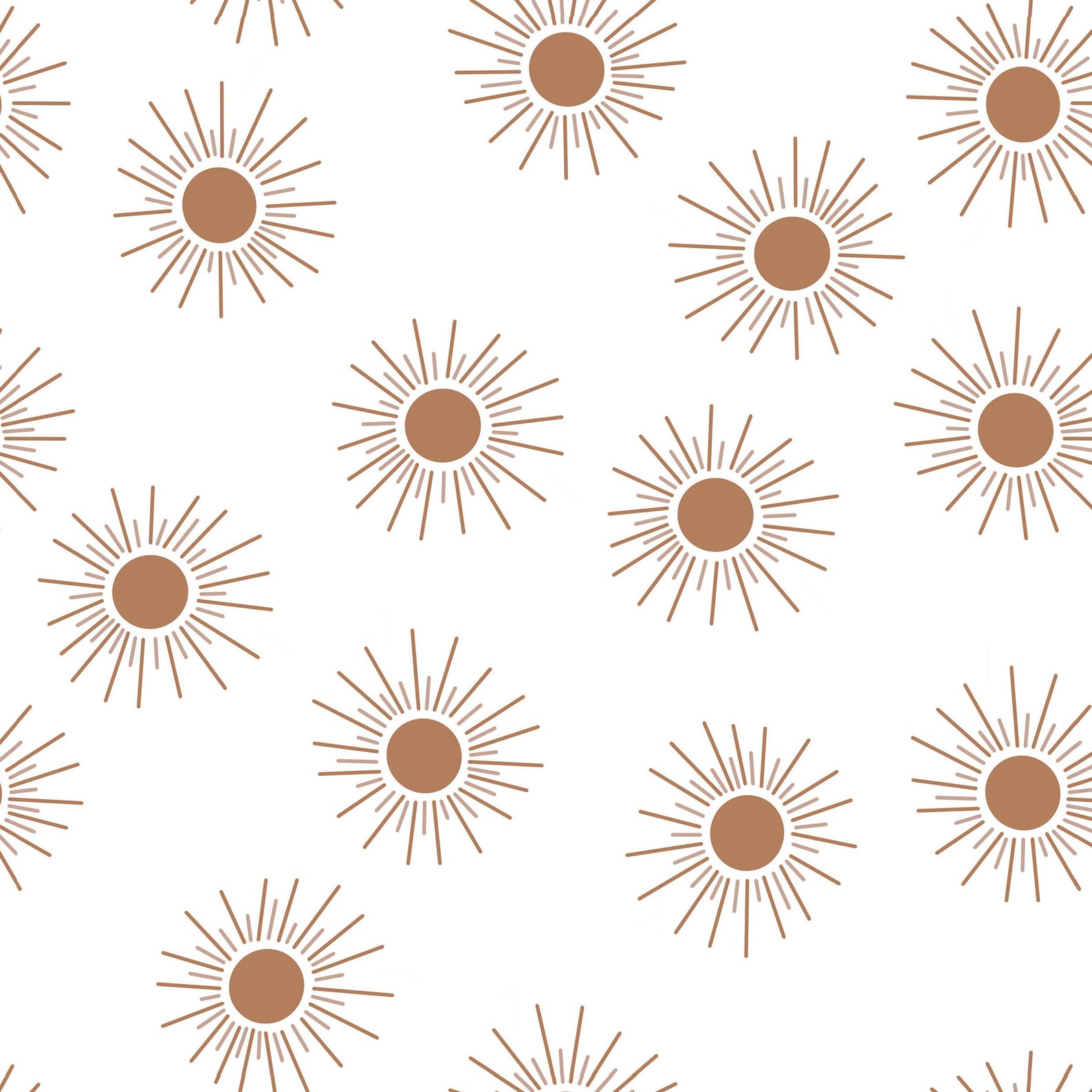 Sun Rays Seamless Pattern Design Digital File Clipart. Boho, Summer ...