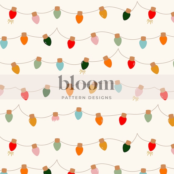 Retro Christmas Lights Clip Art