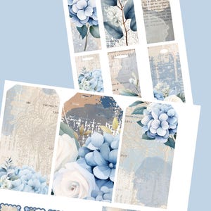 Beautiful Blue Hydrangea Digital Junk Journal/scrapbooking Paper Kit ...