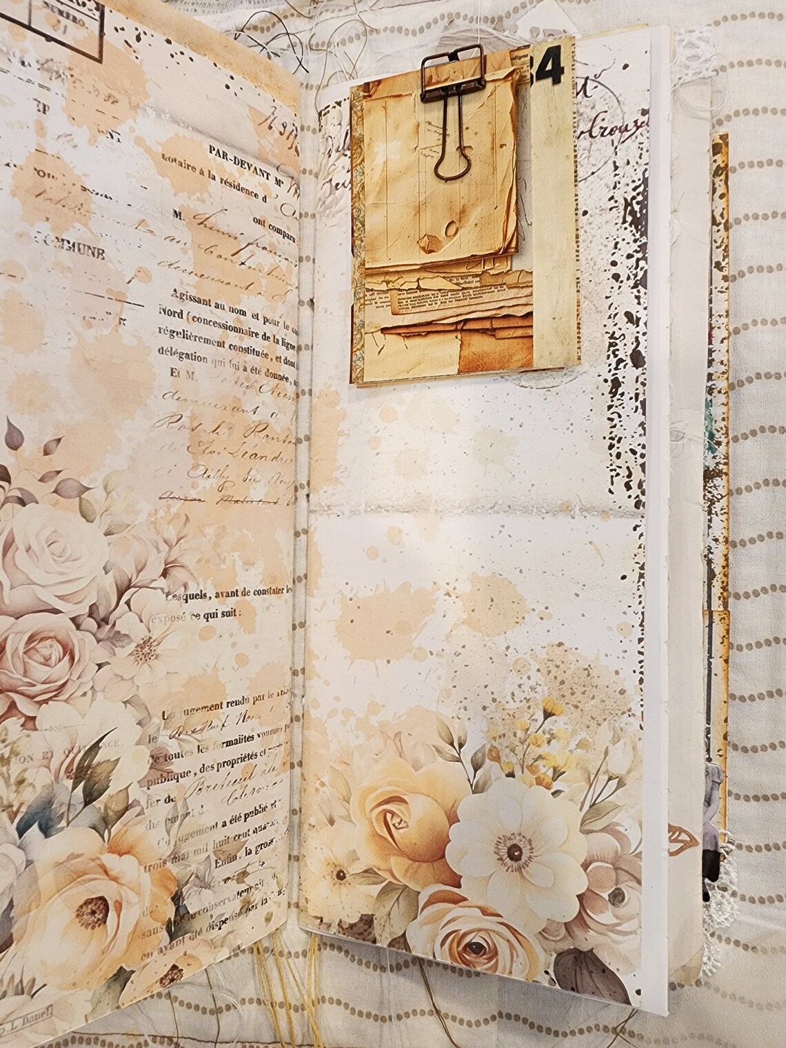 Lovely Distressed Floral Handmade Junk Journal - Etsy