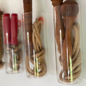 Vintage Wooden Jump Rope Wall Collection - Four Arranged as a 9" X 14 ...