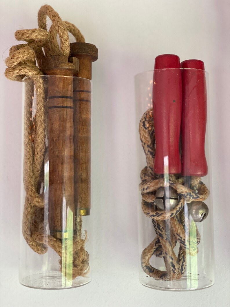 Vintage Wooden Jump Rope Wall Collection Four Arranged as a 9 X 14 ...