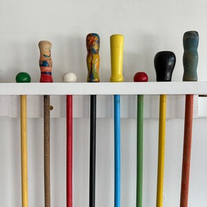 Vintage Wooden Circus Cane Collection Sets of 8 2 Available Colorful ...