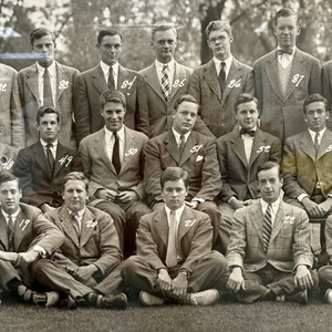 Vintage 1940 Panoramic Black & White Photo of Boys Boarding School ...