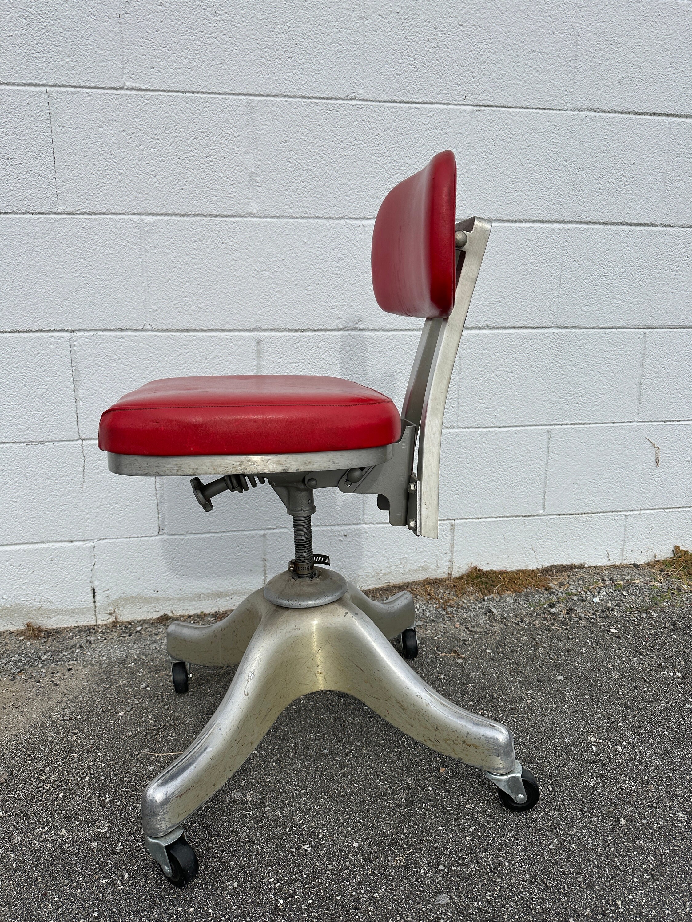 1970s Vintage Shaw Walker Red Swivel Tanker Desk Chair Model 8315 - Etsy