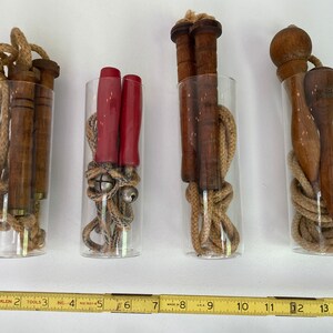 Vintage Wooden Jump Rope Wall Collection - Four Arranged as a 9" X 14 ...
