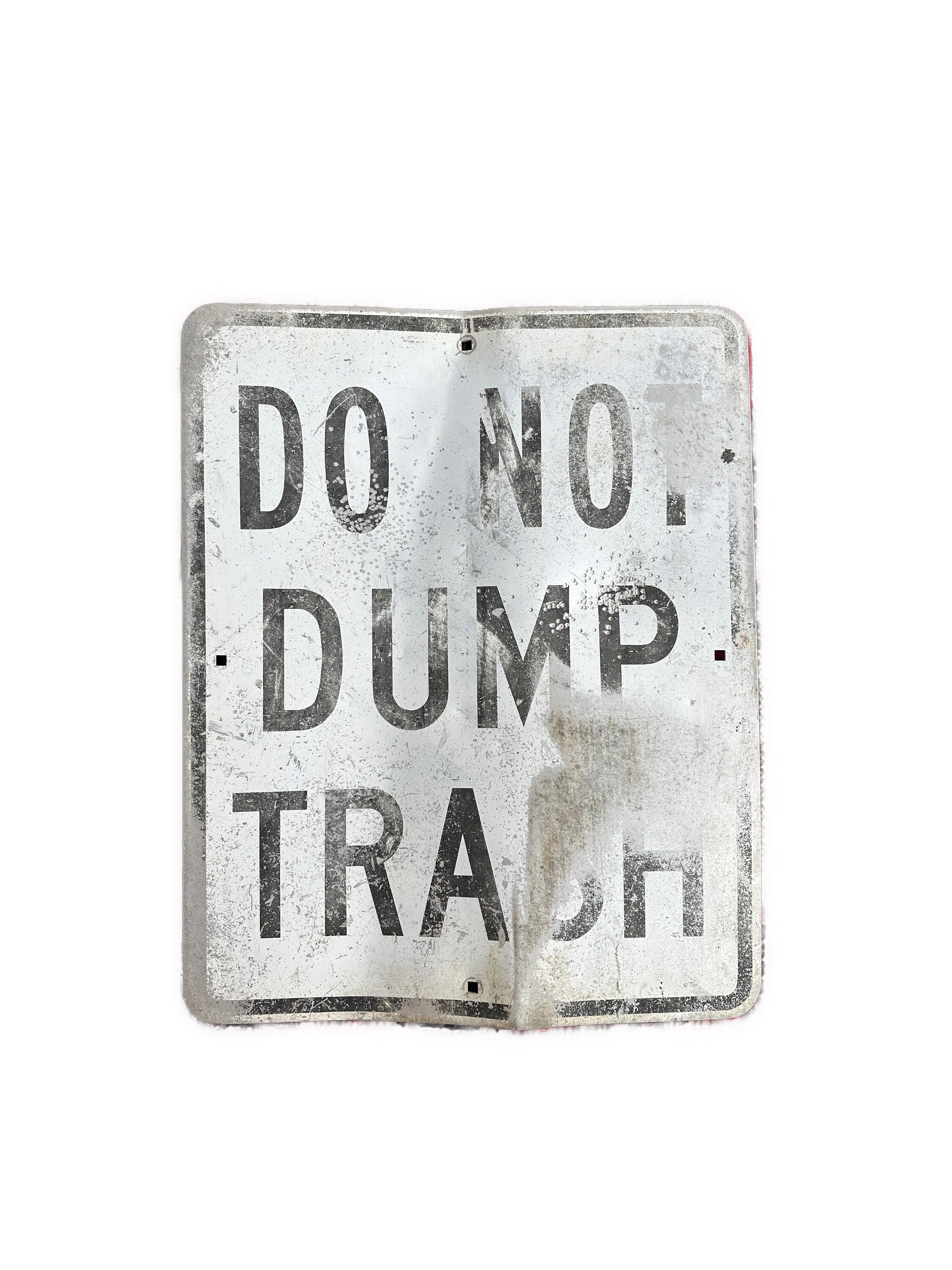 Vintage Metal Outdoor Sign "do Not Dump Trash" - Metal Road Signage - 8 ...