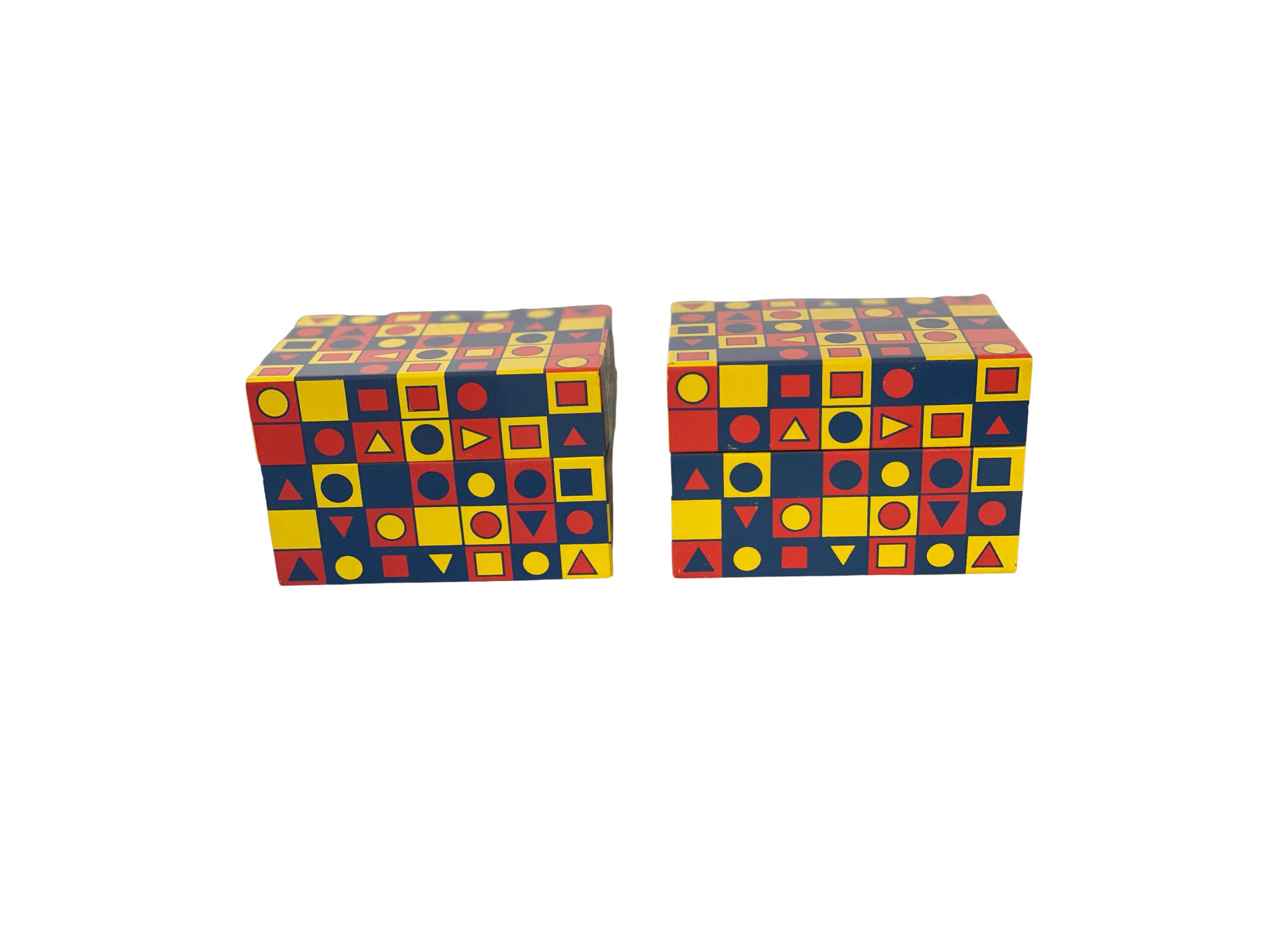 Pair Metal File Boxes in Geometric Shape Pattern Kitchen - Etsy