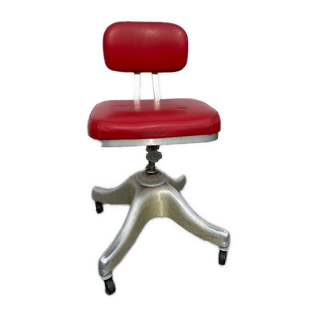 1970s Vintage Shaw Walker Red Swivel Tanker Desk Chair Model 8315 - Etsy