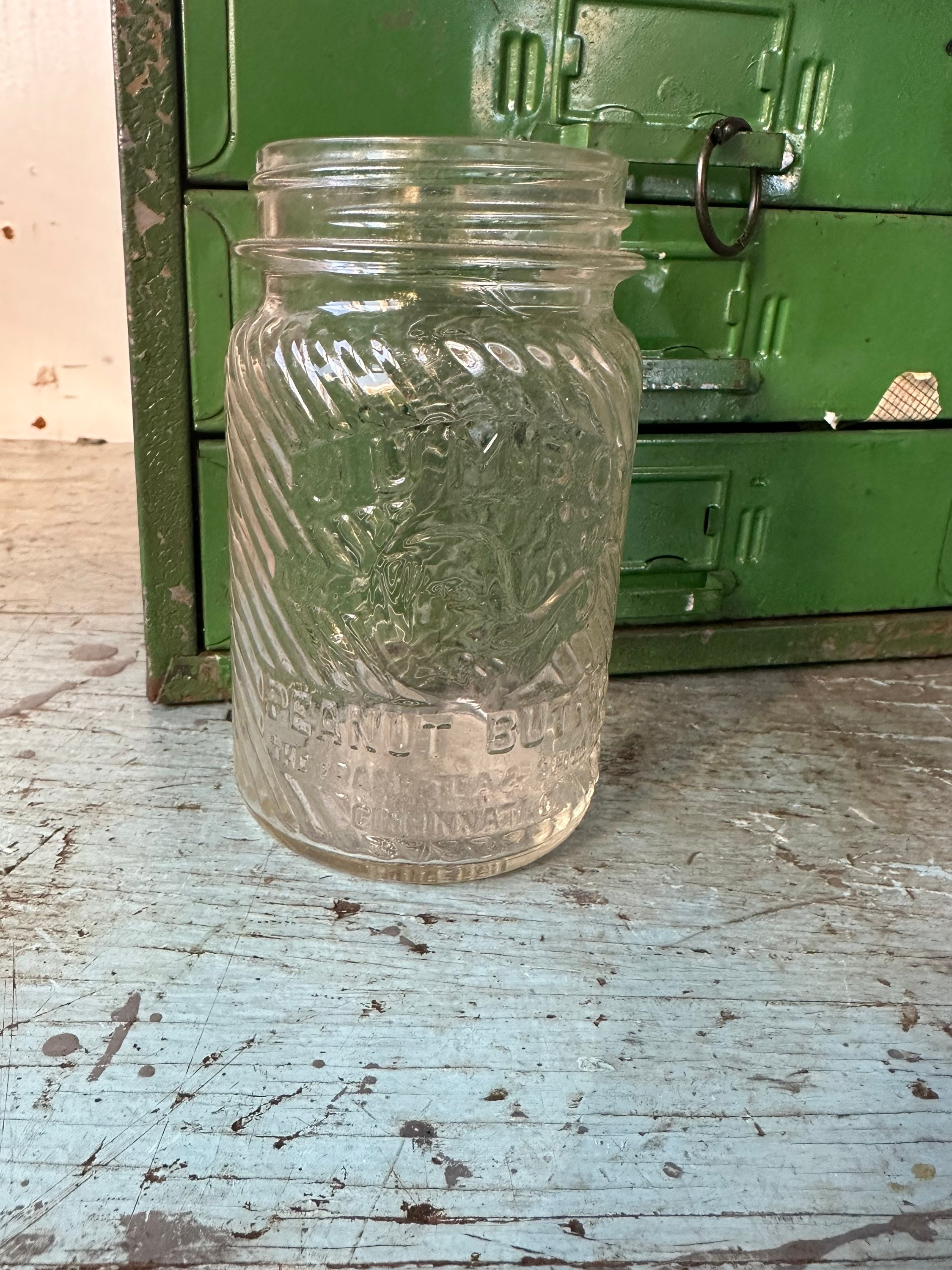 Vintage JUMBO Peanut Butter Jar - the Frank Tea & Spice Co - Cincinnati OH - "best for the ...