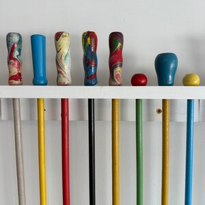 Vintage Wooden Circus Cane Collection Sets of 8 2 Available Colorful ...