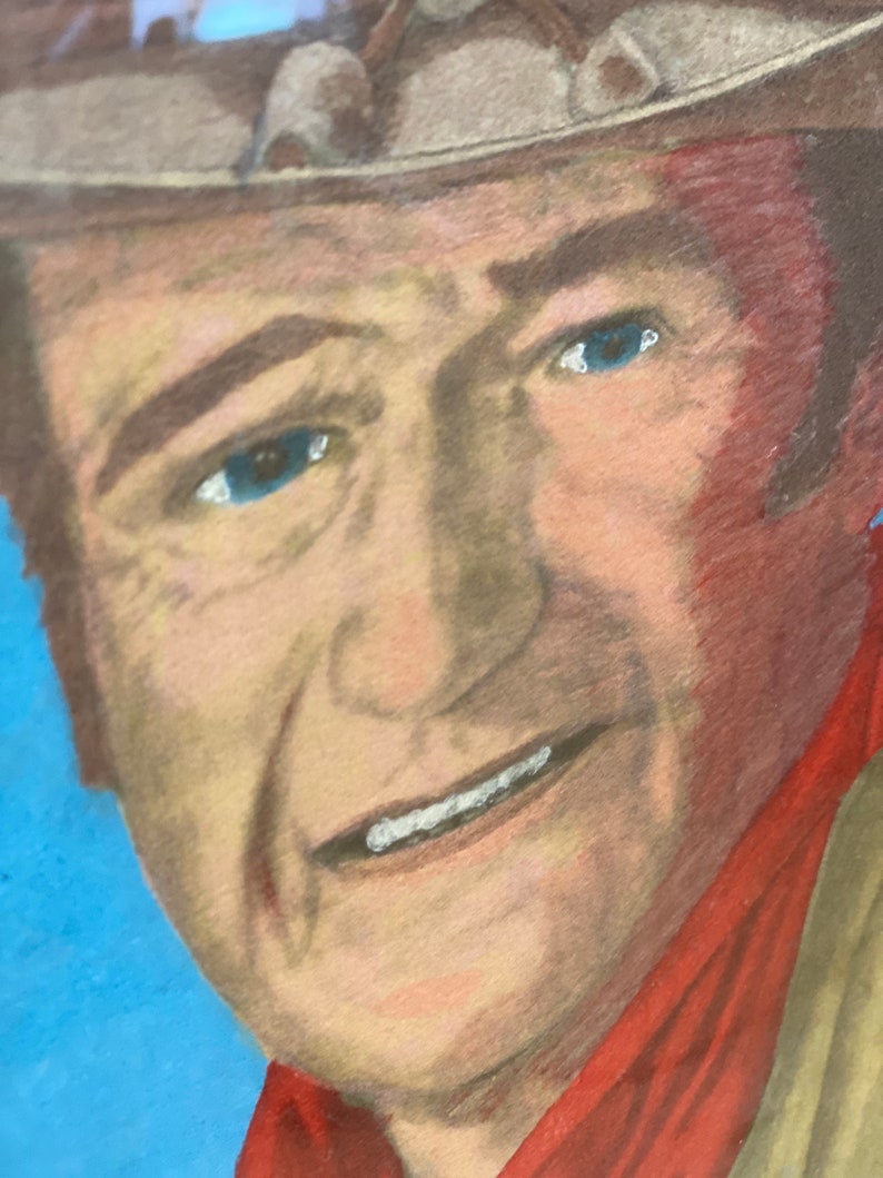 John Wayne Portrait Painting Pastels 22 X 17 - Etsy