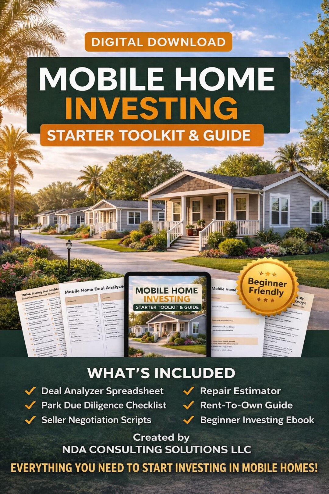 Mobile Home Investing Toolkit | Deal Analyzer, Seller Scripts ...