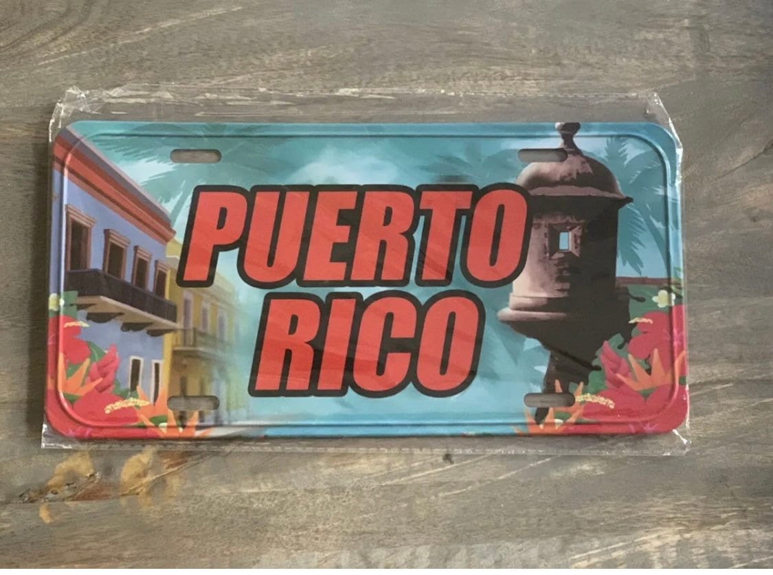 Puerto Rico Decoration License Plate - Etsy