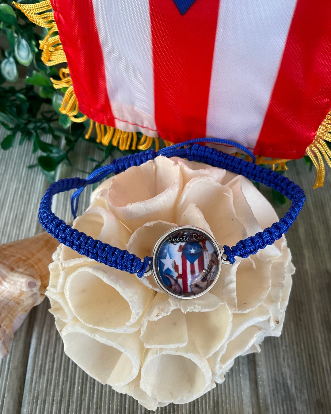 Traditional Puerto Rico Culture Charm Unisex Royal Blue Bracelet - Etsy