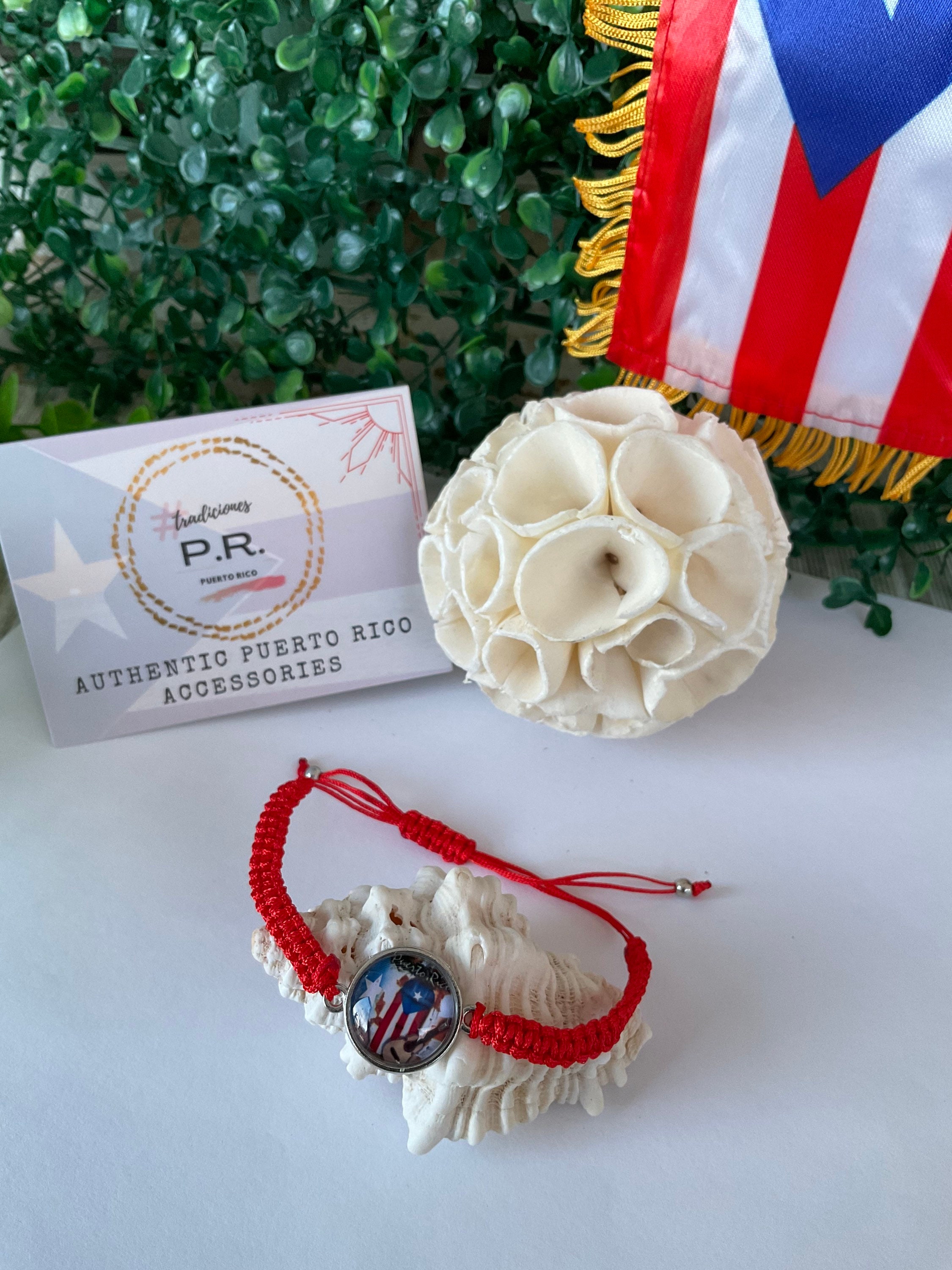 Traditional Puerto Rico Culture Charm Unisex Red Bracelet - Etsy