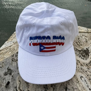 Puerto Rico Flag Baseball Cap Unisex White. - Etsy