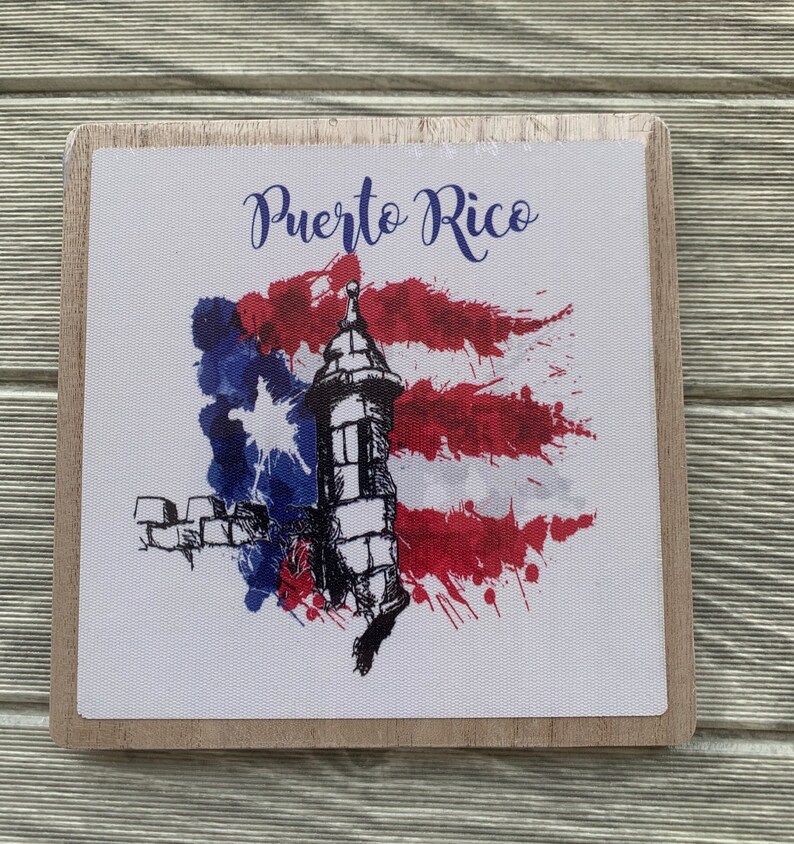Puerto Rico Flag Pressed Board Stand Decoration - Etsy