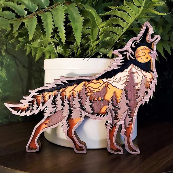 Wolf Figurine - Etsy