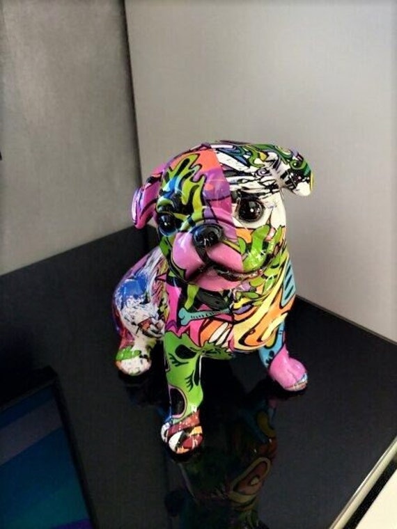 Graffiti Pug Statue Street Art Puppy Pug Gift Pug Ornament - Etsy Australia