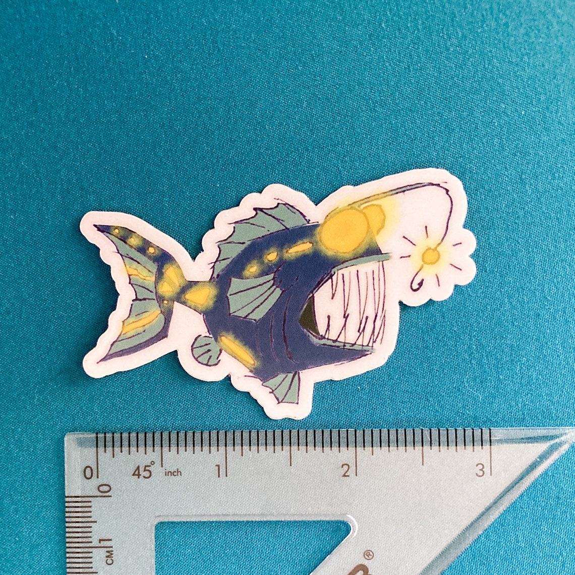 Angler Fish Sticker - Etsy