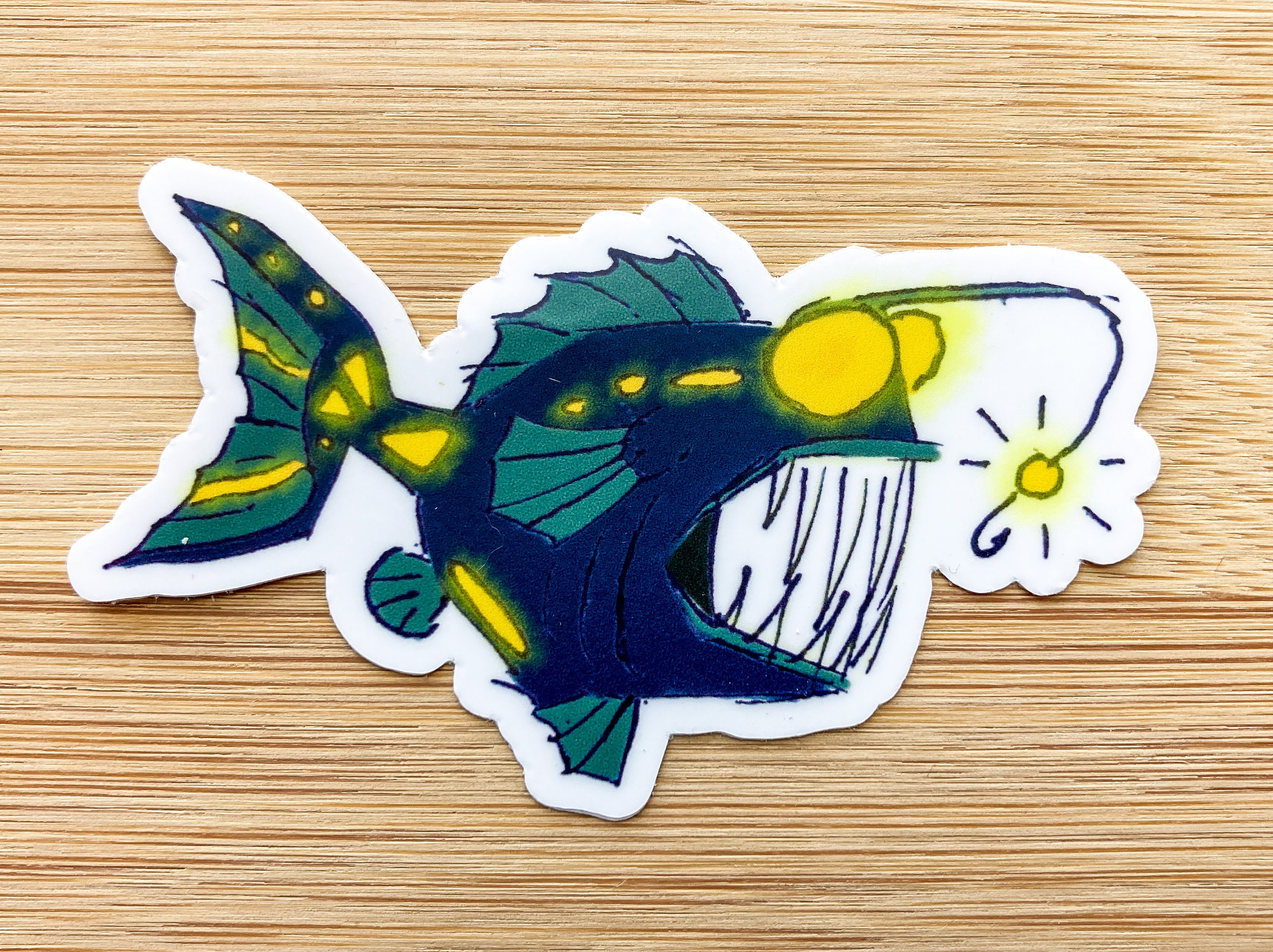 Angler Fish Sticker - Etsy