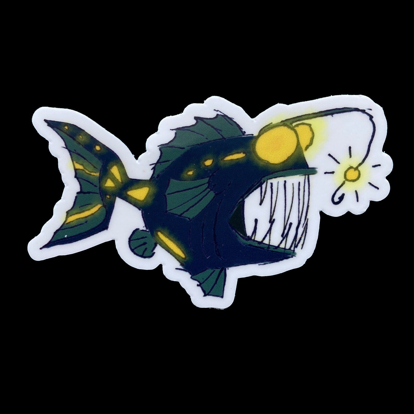 Angler Fish Sticker - Etsy