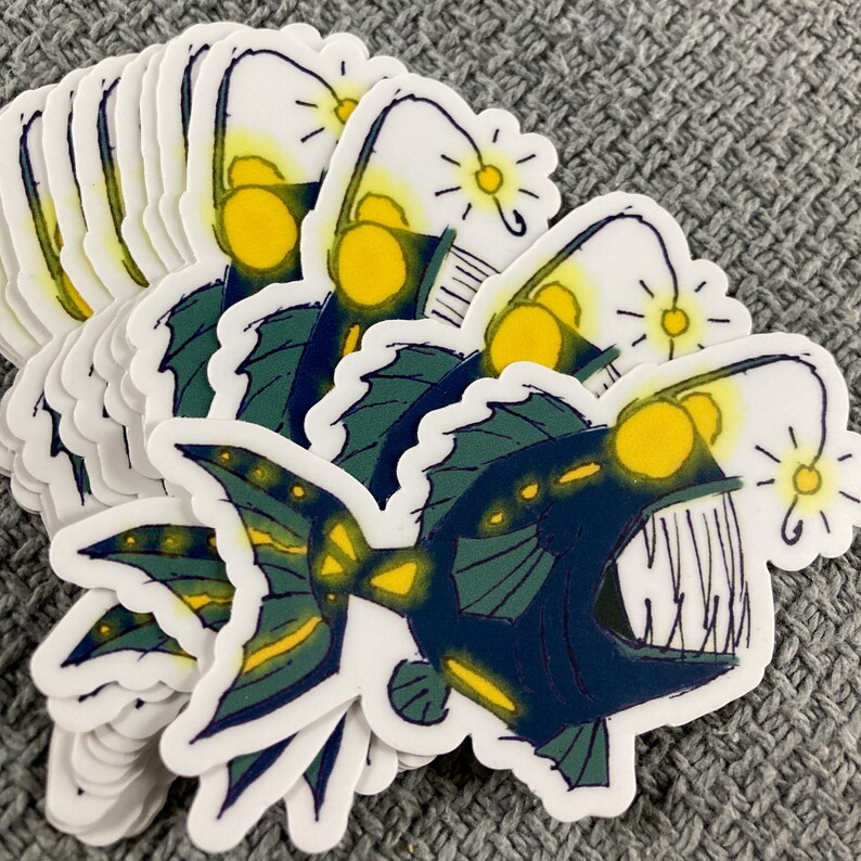 Angler Fish Sticker | Etsy
