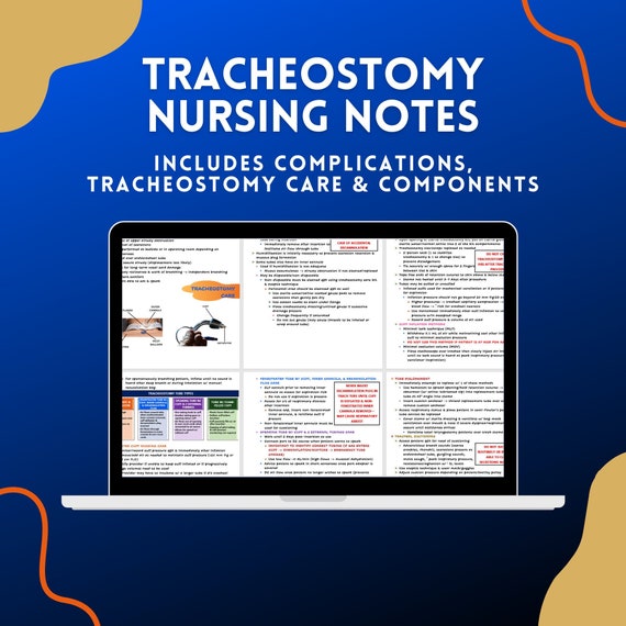 Tracheostomy Nursing School Notes | Etsy