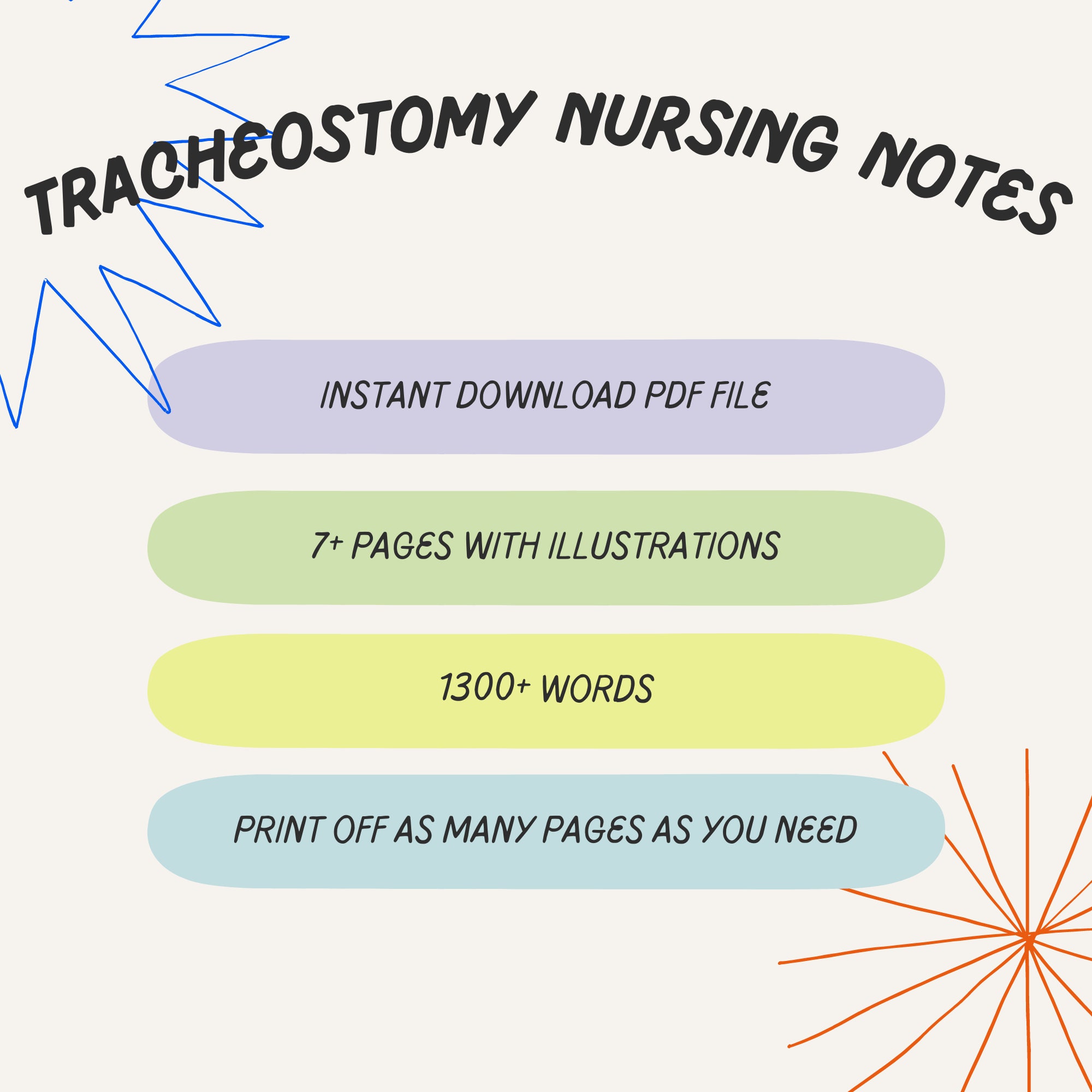 Tracheostomy Nursing School Notes - Etsy