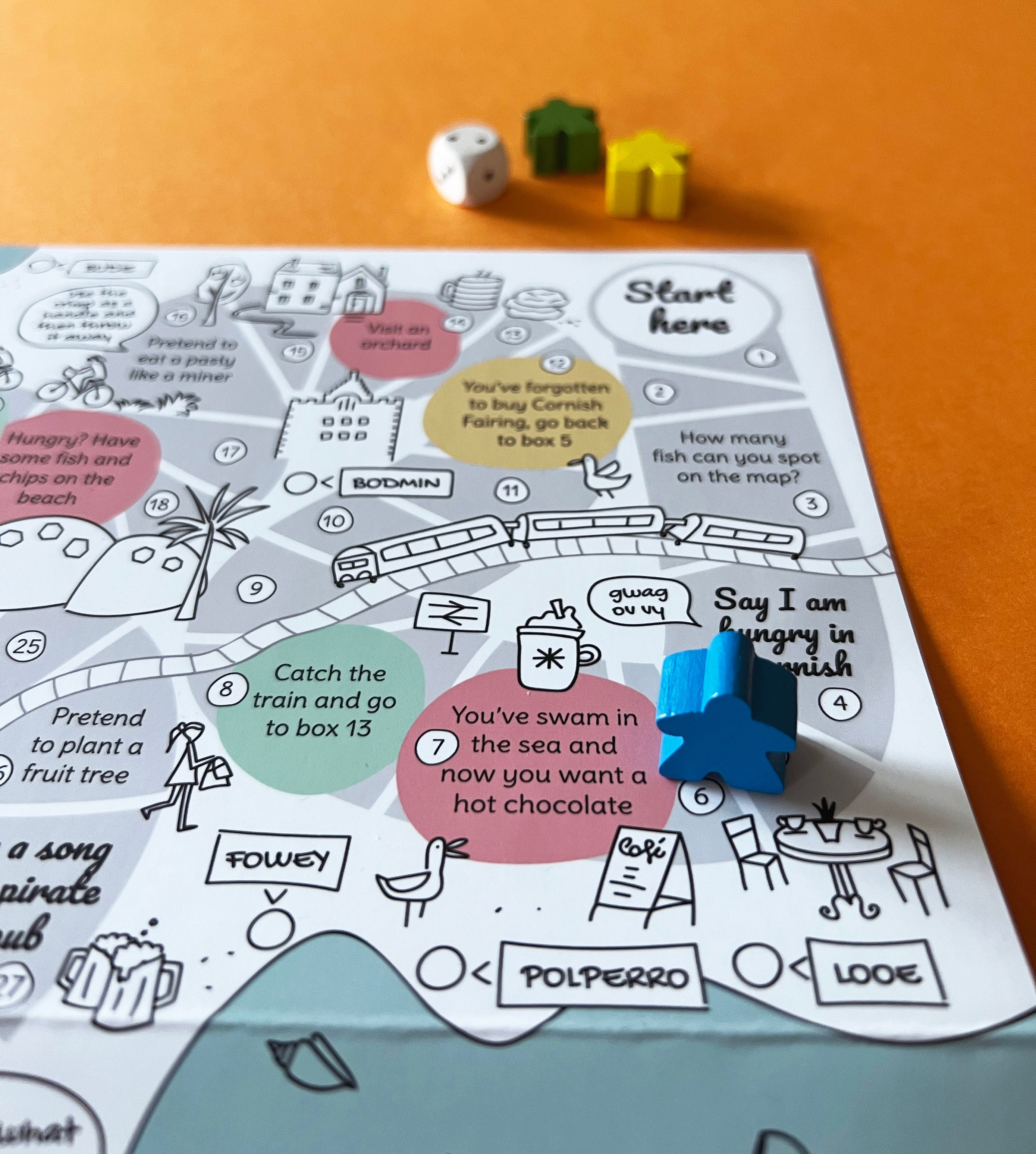 Cornwall Board Game Map Food Edition - Etsy UK