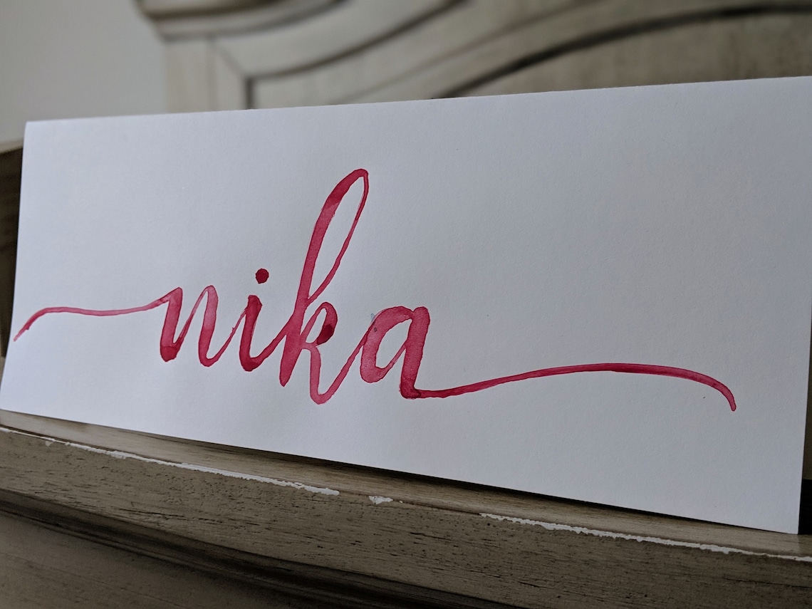 Watercolor Name Painting - Name Cards - Cursive Place Cards - Hand ...