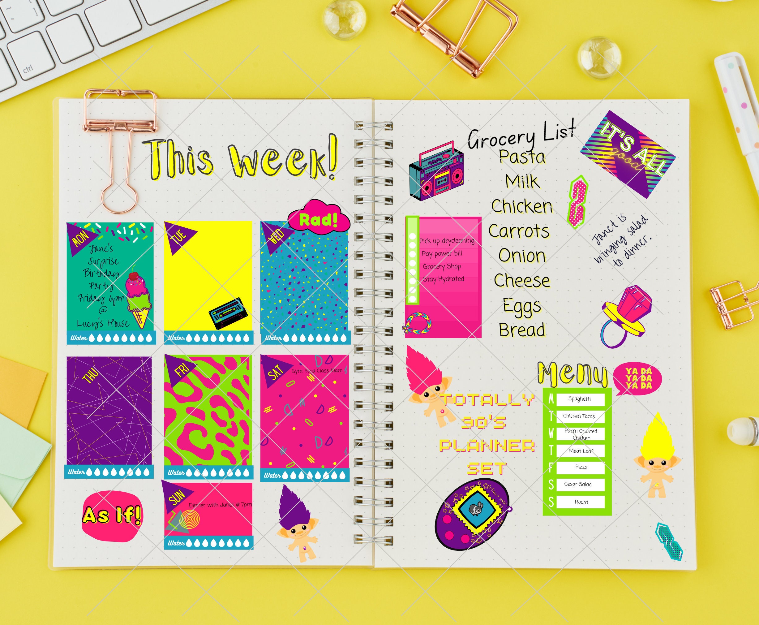 Totally 90s Printable Planner Set - Etsy