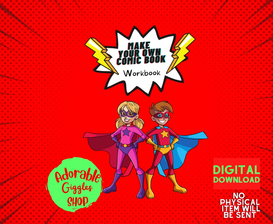 Create Your Own Comic PDF Downloadable Workbook Great for Homeschool or ...