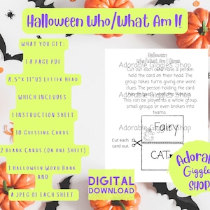 Halloween Guess Who or What I Am Party Game, Printable Party Game! - Etsy