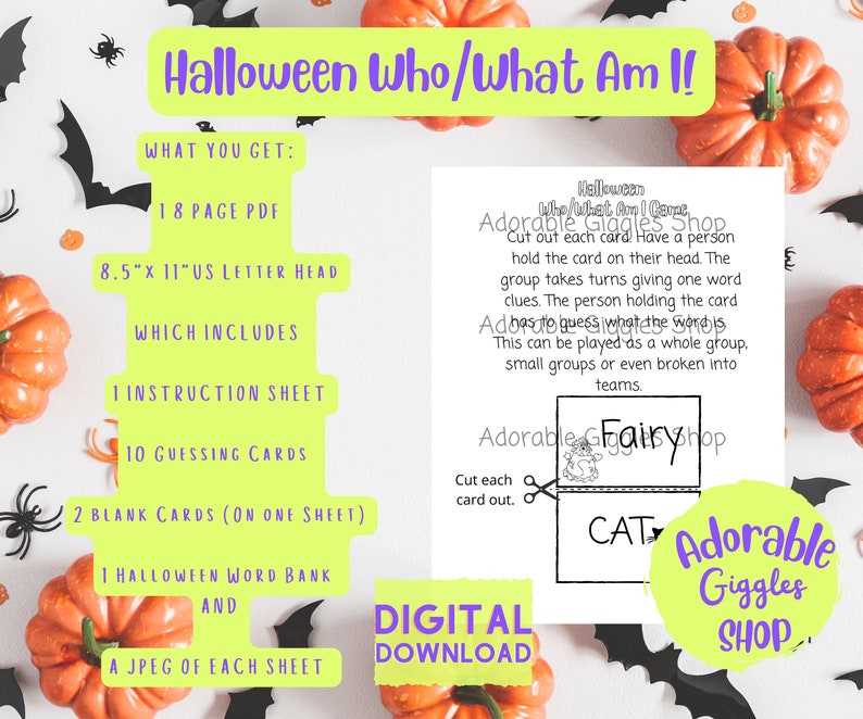 Halloween Guess Who or What I Am Party Game, Printable Party Game! - Etsy