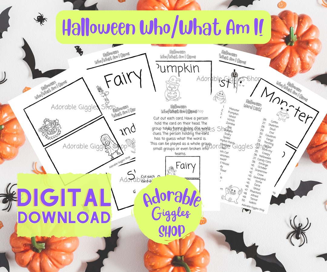 Halloween Guess Who or What I Am Party Game, Printable Party Game! - Etsy