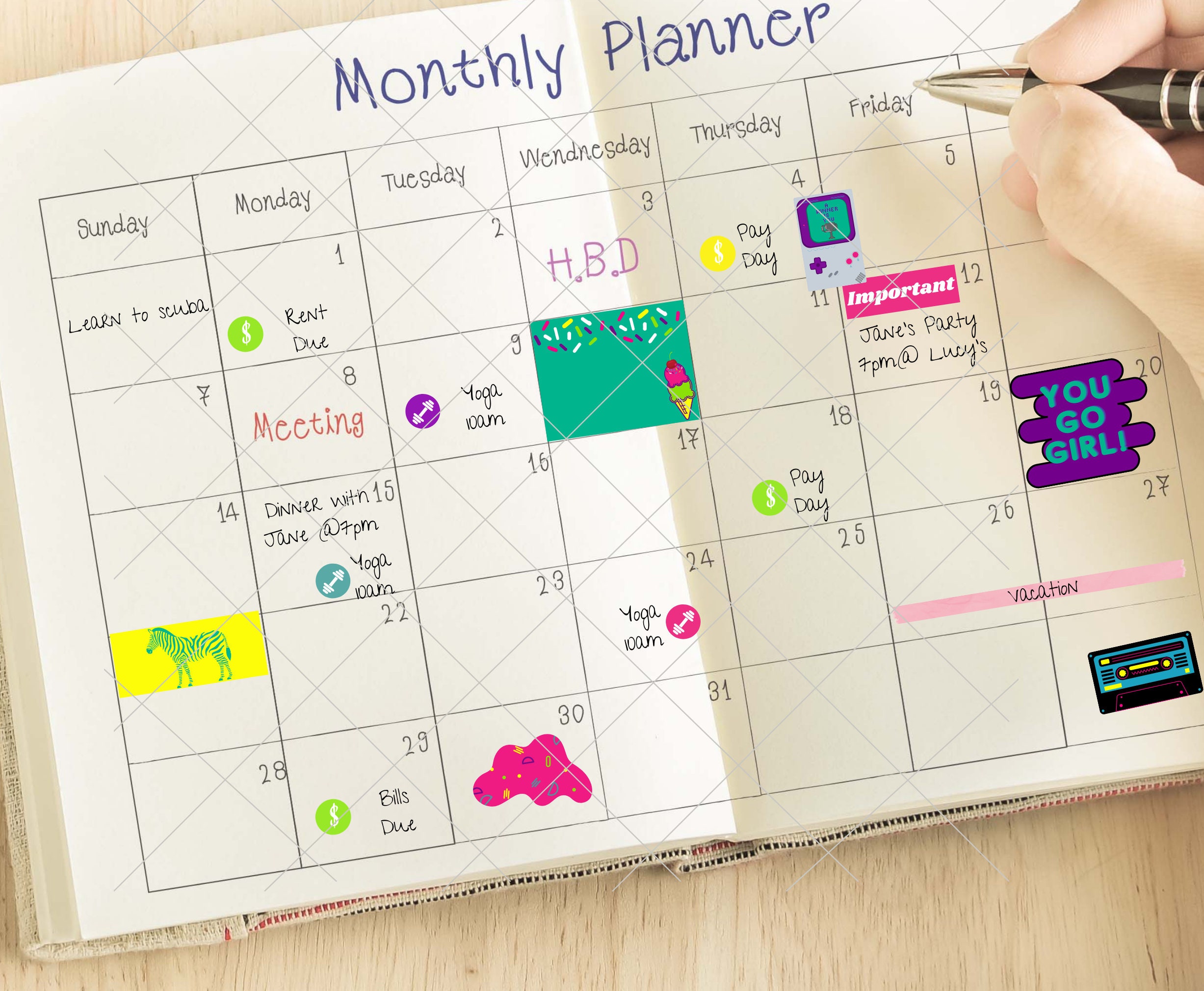 Totally 90s Printable Planner Set - Etsy