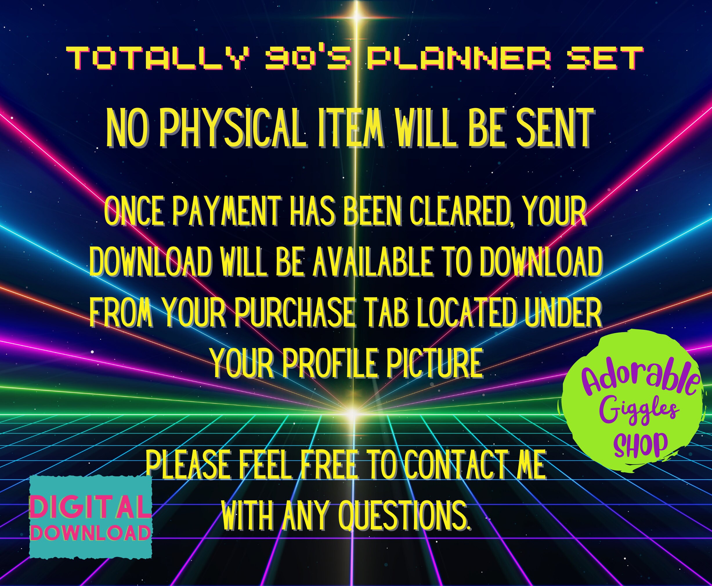 Totally 90s Printable Planner Set - Etsy