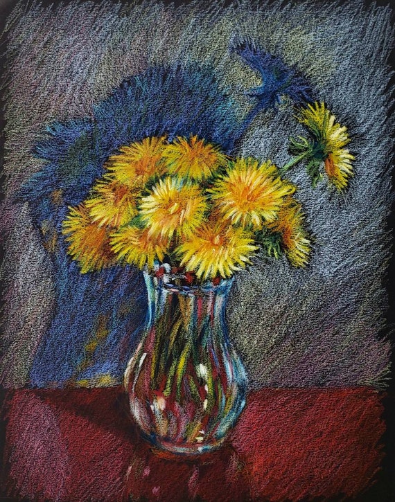 Still Life Drawing Of Flower Vase