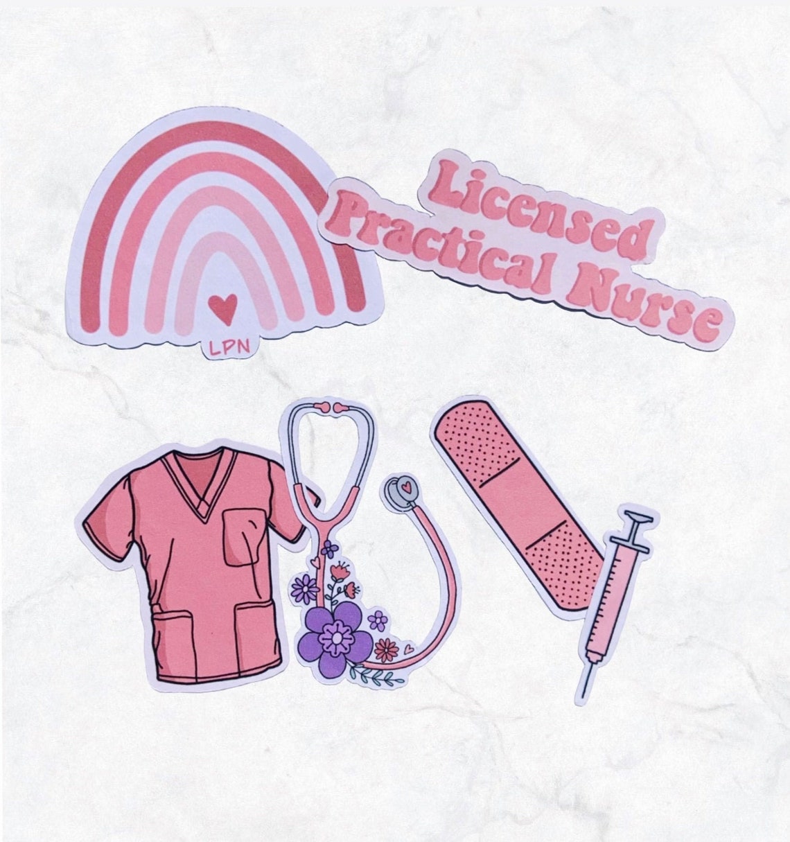 LPN Boho Sticker Pack Nurse Stickers | Etsy