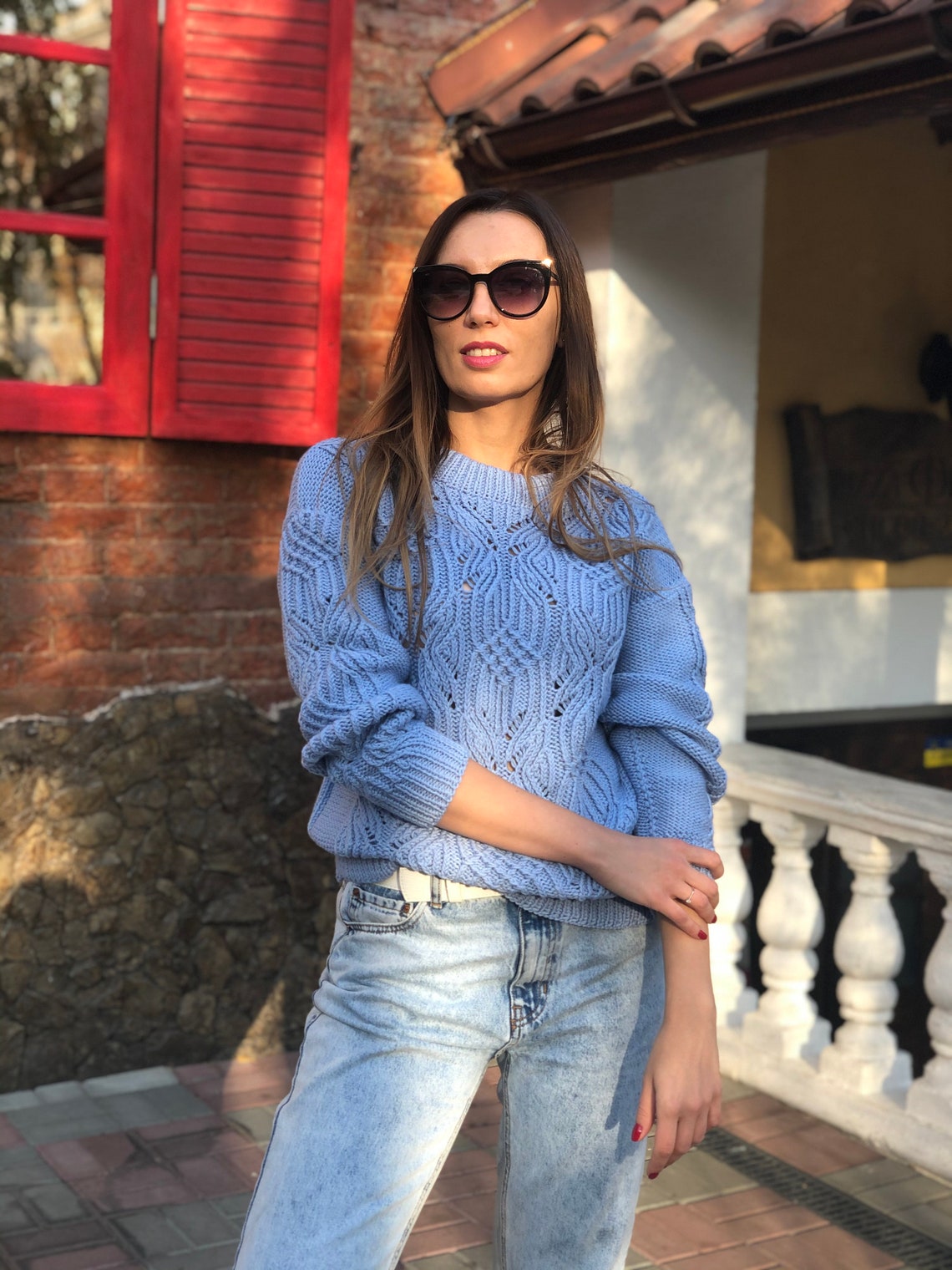 100% Merino Wool Knitted Sweater/oversized Handmade Sweater/knitted ...