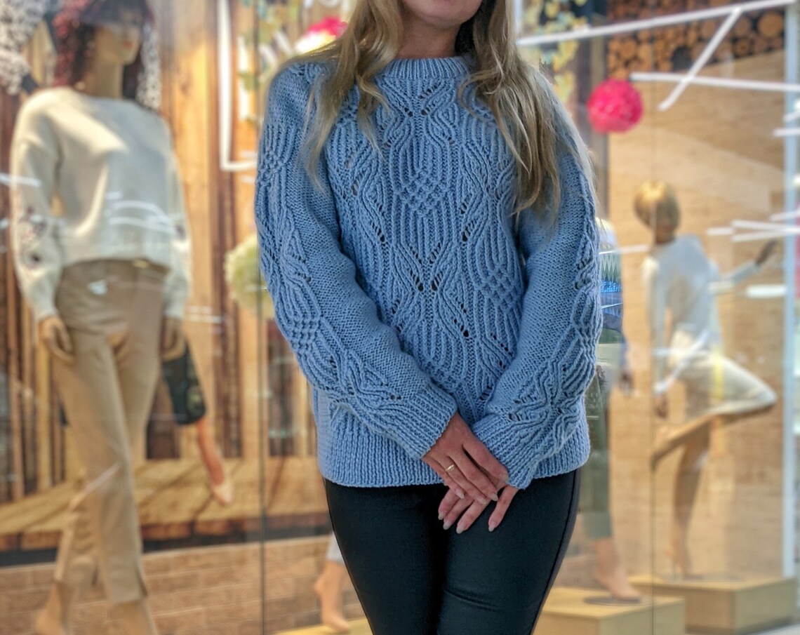 100% Merino Wool Knitted Sweater/oversized Handmade Sweater/knitted ...